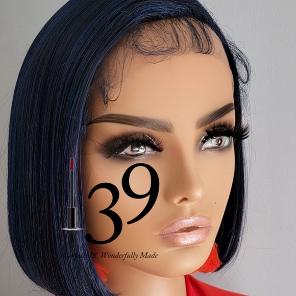 shopstudio139 | Hair | Sexy Blue Hd Lace Front Side Part Bob Wig | Poshmark